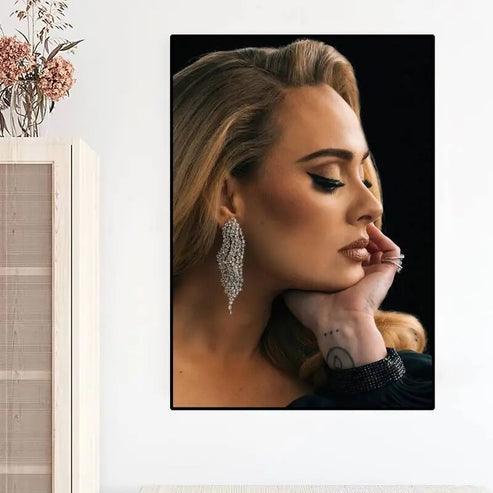Adele Portrait Poster – Aesthetic Wall Decor