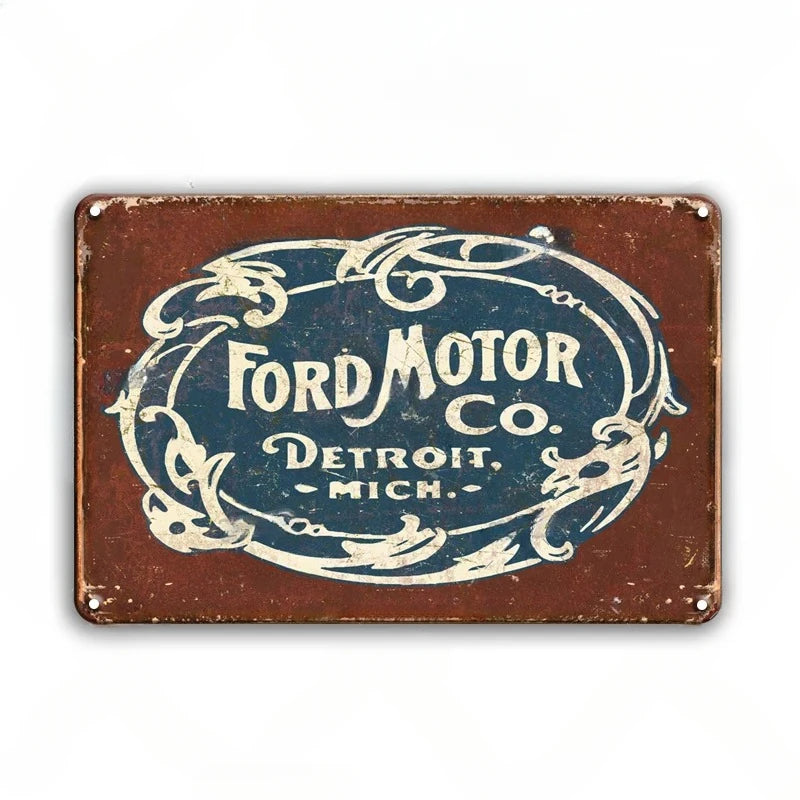 Ford Motor Company Detroit Vintage Ford Metal Sign Poster – Aesthetic ...