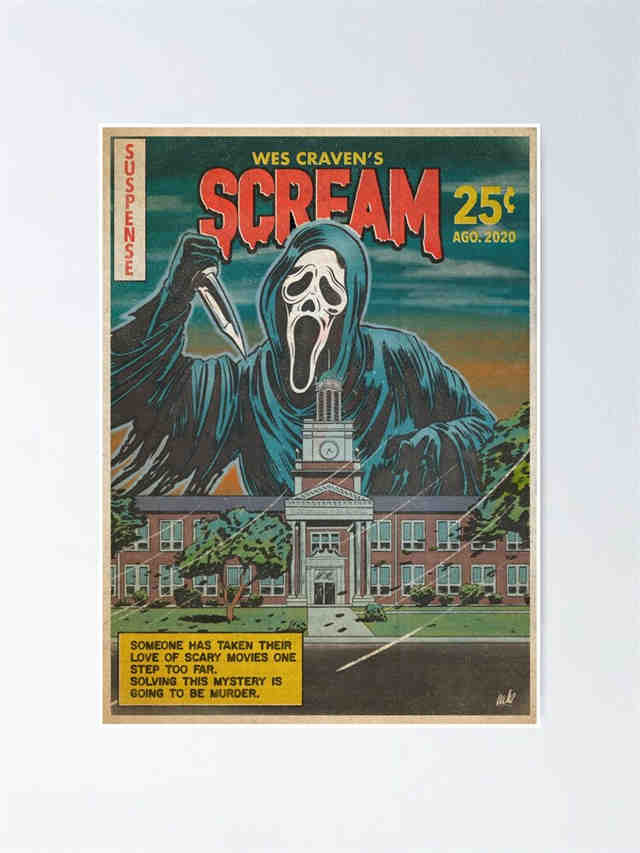 Scream Comic Movie Poster – Aesthetic Wall Decor