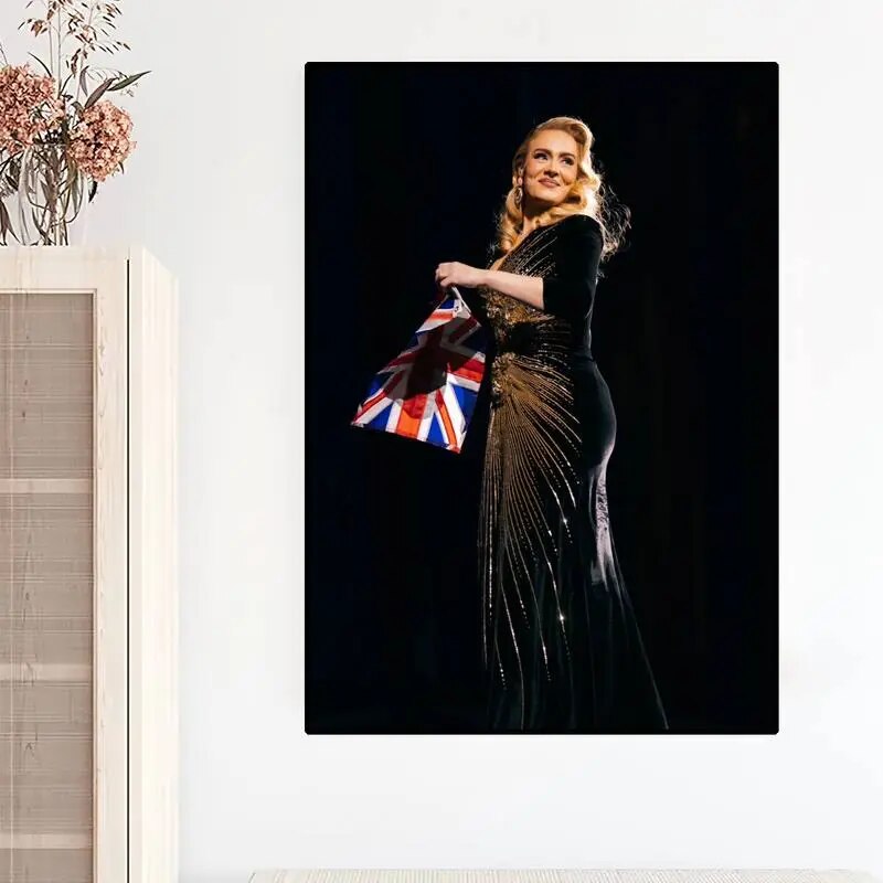 Adele Union Jack Flag Poster – Aesthetic Wall Decor