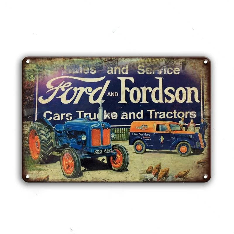 Ford and Fordson Trucks and Tractors Vintage Ford Metal Sign Poster ...