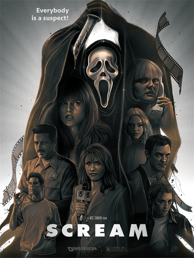 Scream Everybody Is A Suspect Movie Poster – Aesthetic Wall Decor