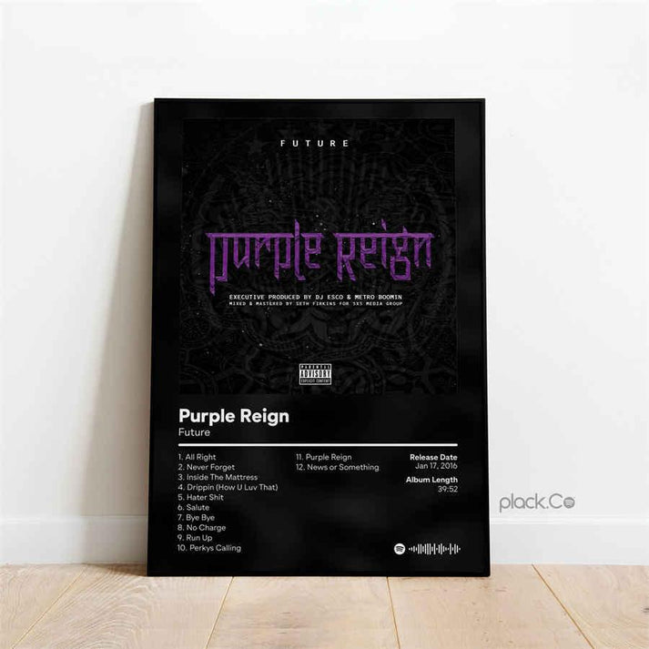 Future Purple Reign Rap Music Album Cover Wall Art Poster – Aesthetic ...