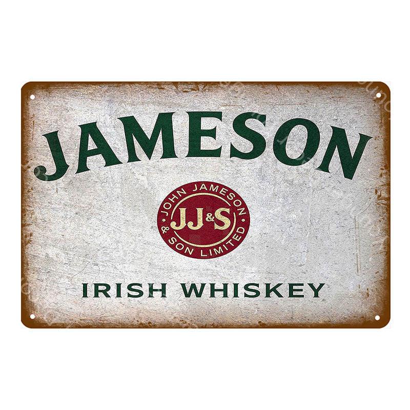 Jameson Irish Whiskey Vintage Bar Decor Metal Sign – Aesthetic Wall Decor
