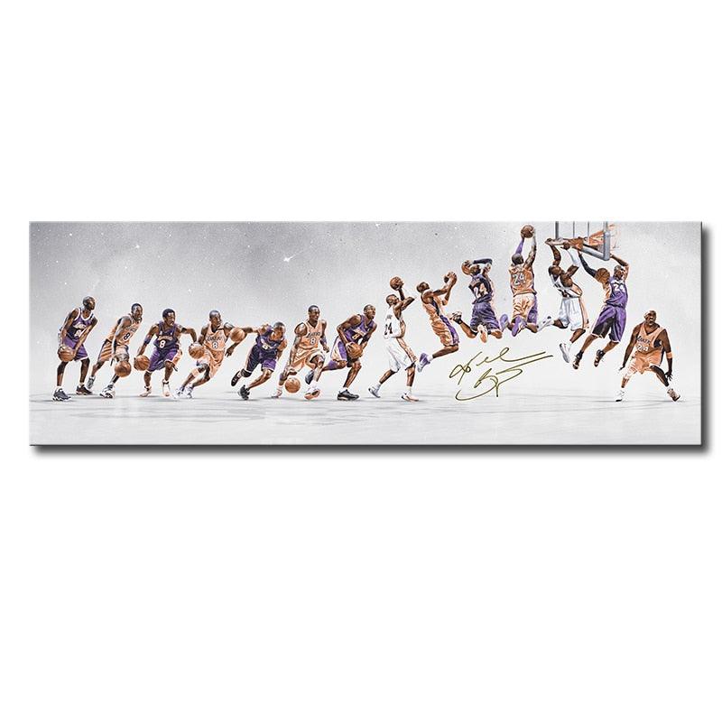 Kobe Bryant Dunk Evolution Shutter NBA Wall Art Poster – Aesthetic Wall ...