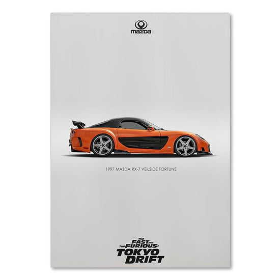 Mazda Rx-7 Veilside Fortune Tokyo Drift Minimalist Poster – Aesthetic ...