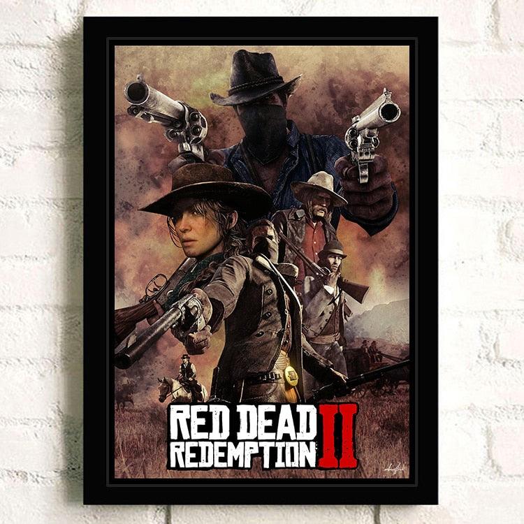 Red Dead Redemption RDR2 Gang Unique Video Game Poster – Aesthetic Wall ...