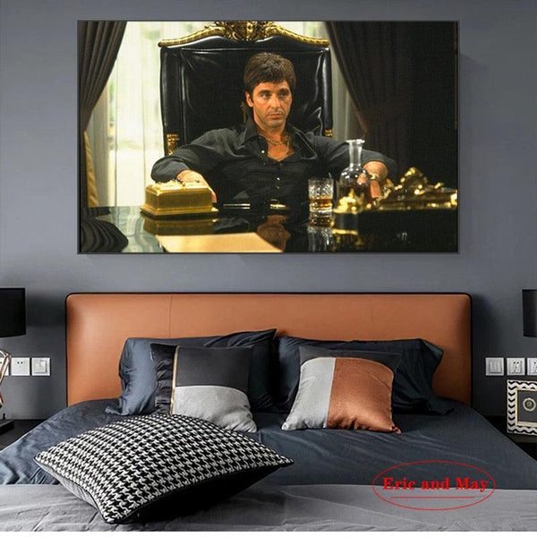 Scarface Tony Montana Behind the Desk Office Wall Art Poster ...