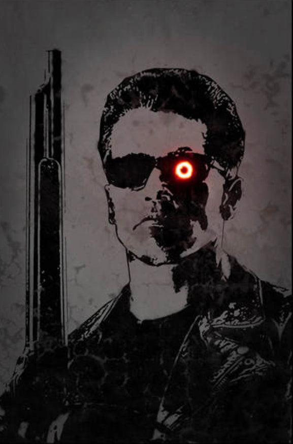 The Terminator Neon Effect Movie Wall Art Poster – Aesthetic Wall Decor